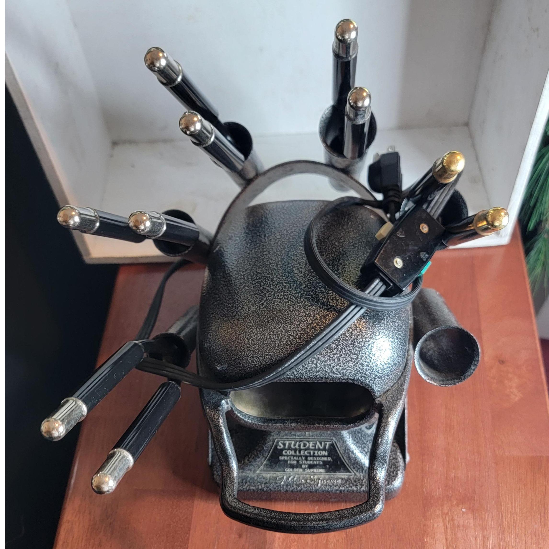 Golden Supreme Marcel Iron Heater With 5 Irons. ***WORKS***