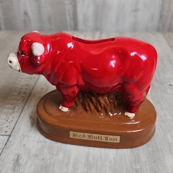 Vintage 1970s Red Bull Inn Steak House Coin Bank • Pittsburgh PA ...