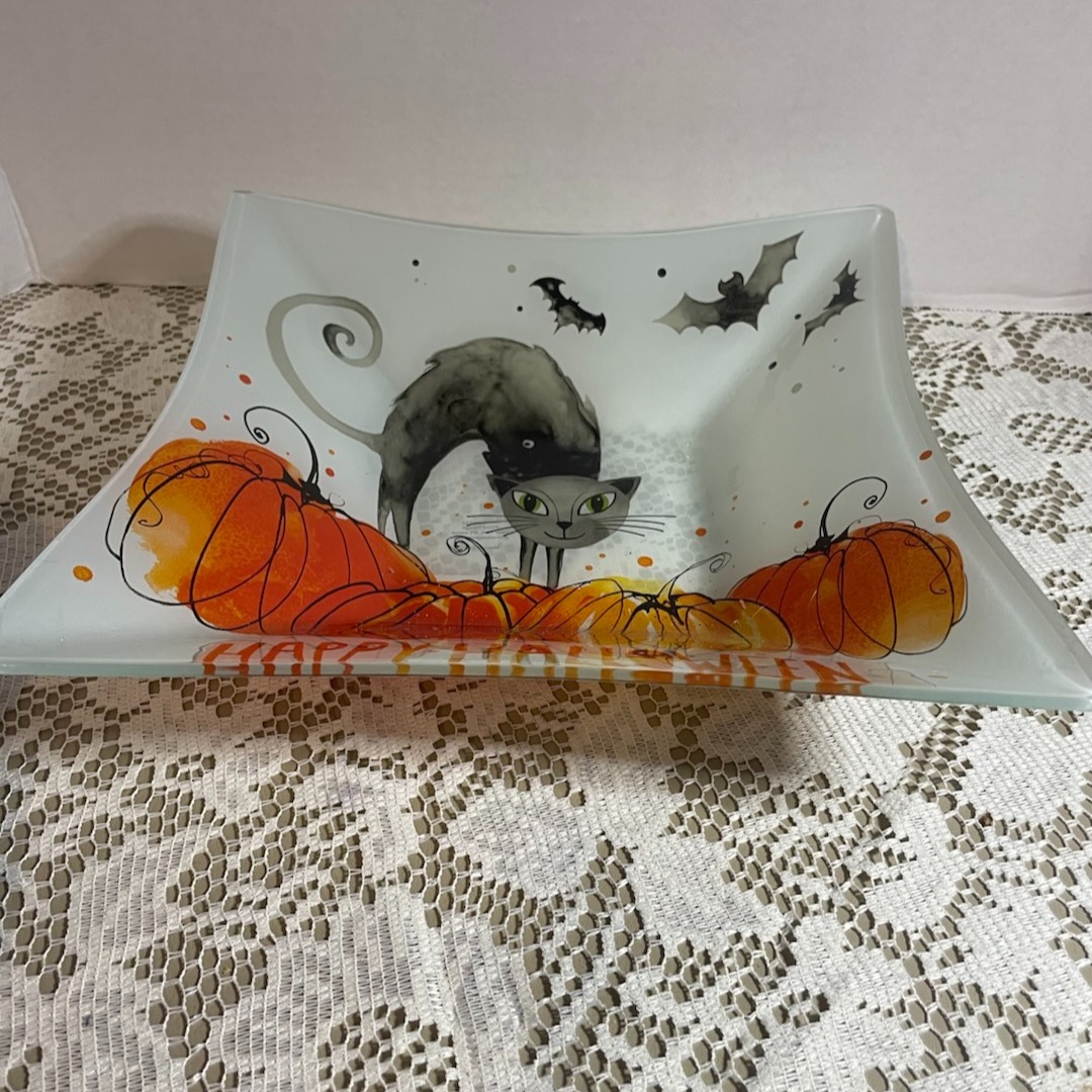Prima Design Happy Halloween Glass Bowl 9x9