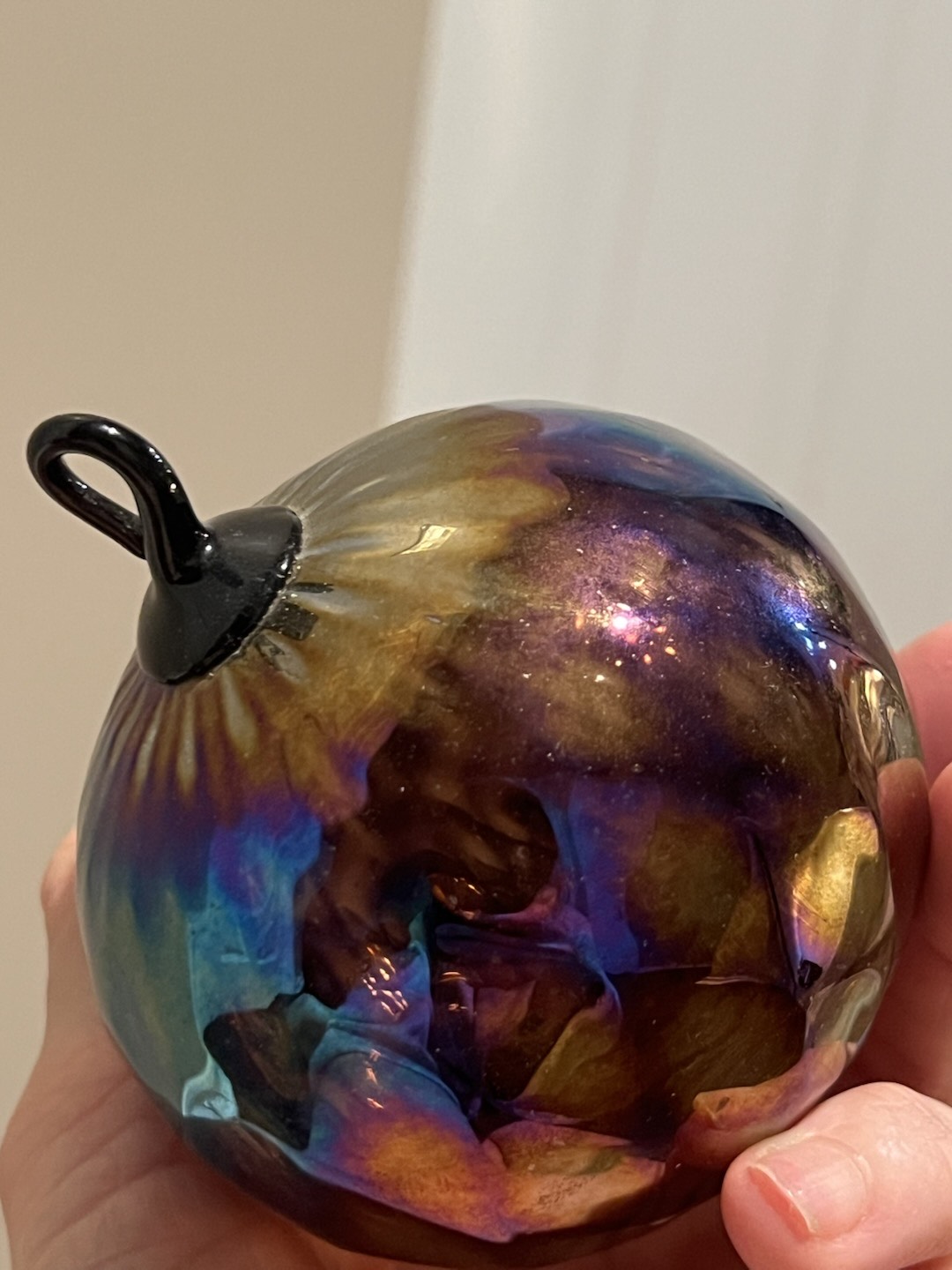 Amazing Glass Eye Studios, honeycomb pattern Oil, Slick, Iridescent Art ...