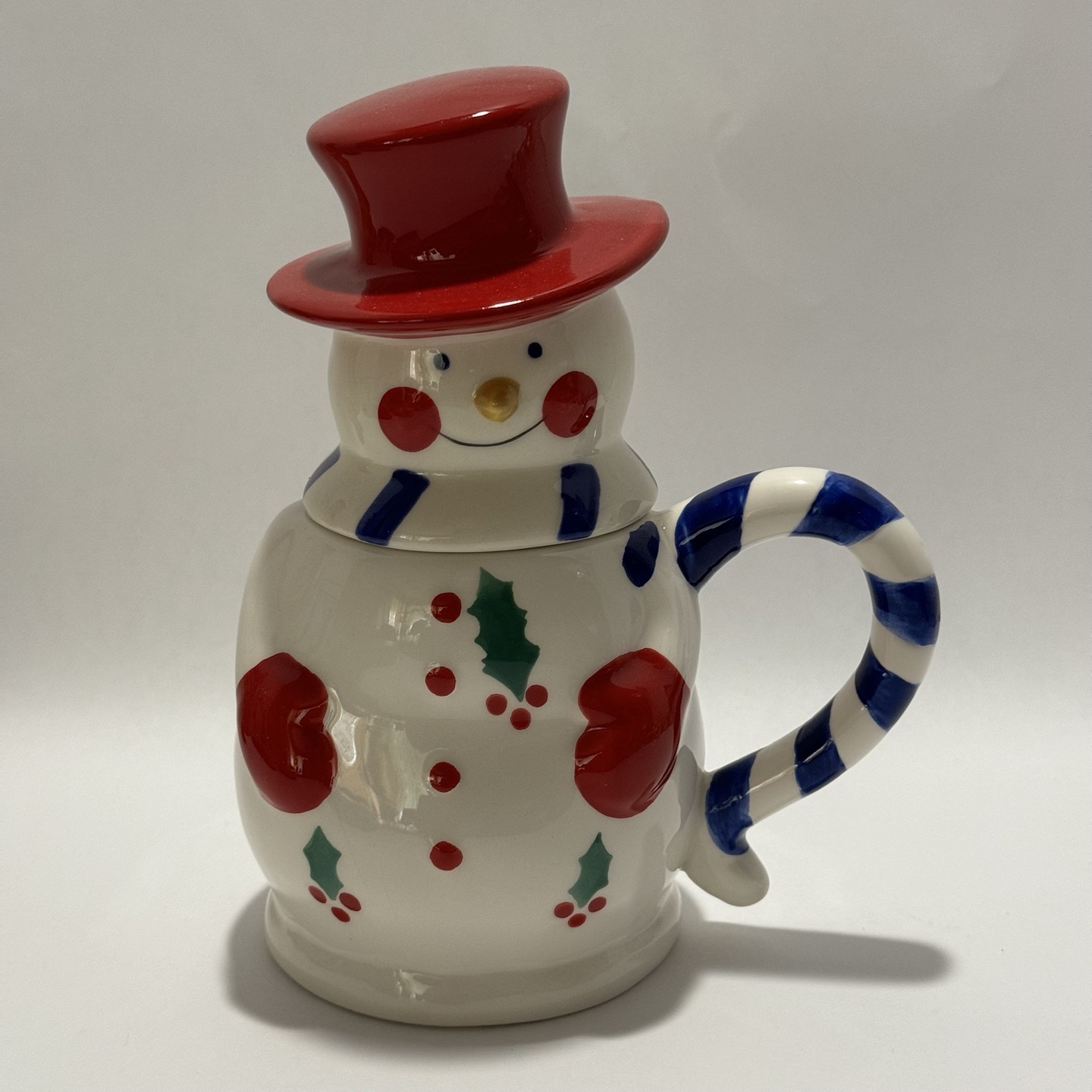 Temptations by Tara Snowman Mug w/ Lid 12 Oz Cup & Lid
