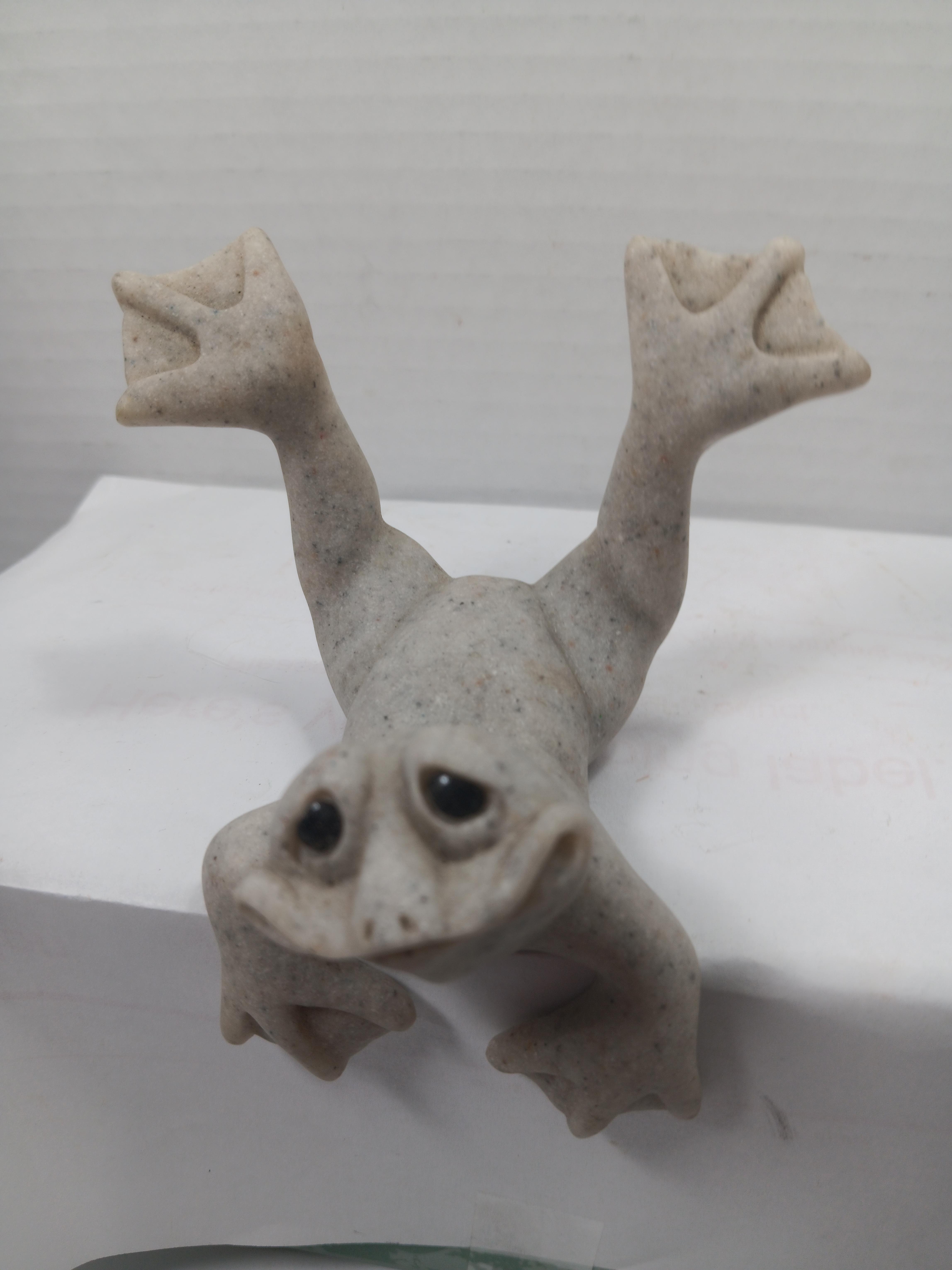 Upside-Down Frog Figurine