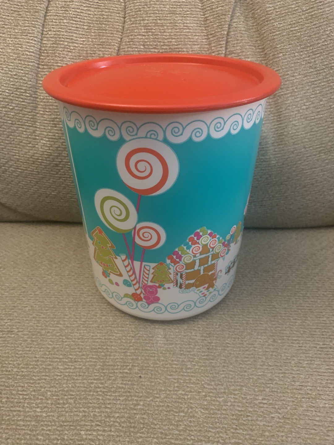 New Tupperware Christmas Cookie Canister