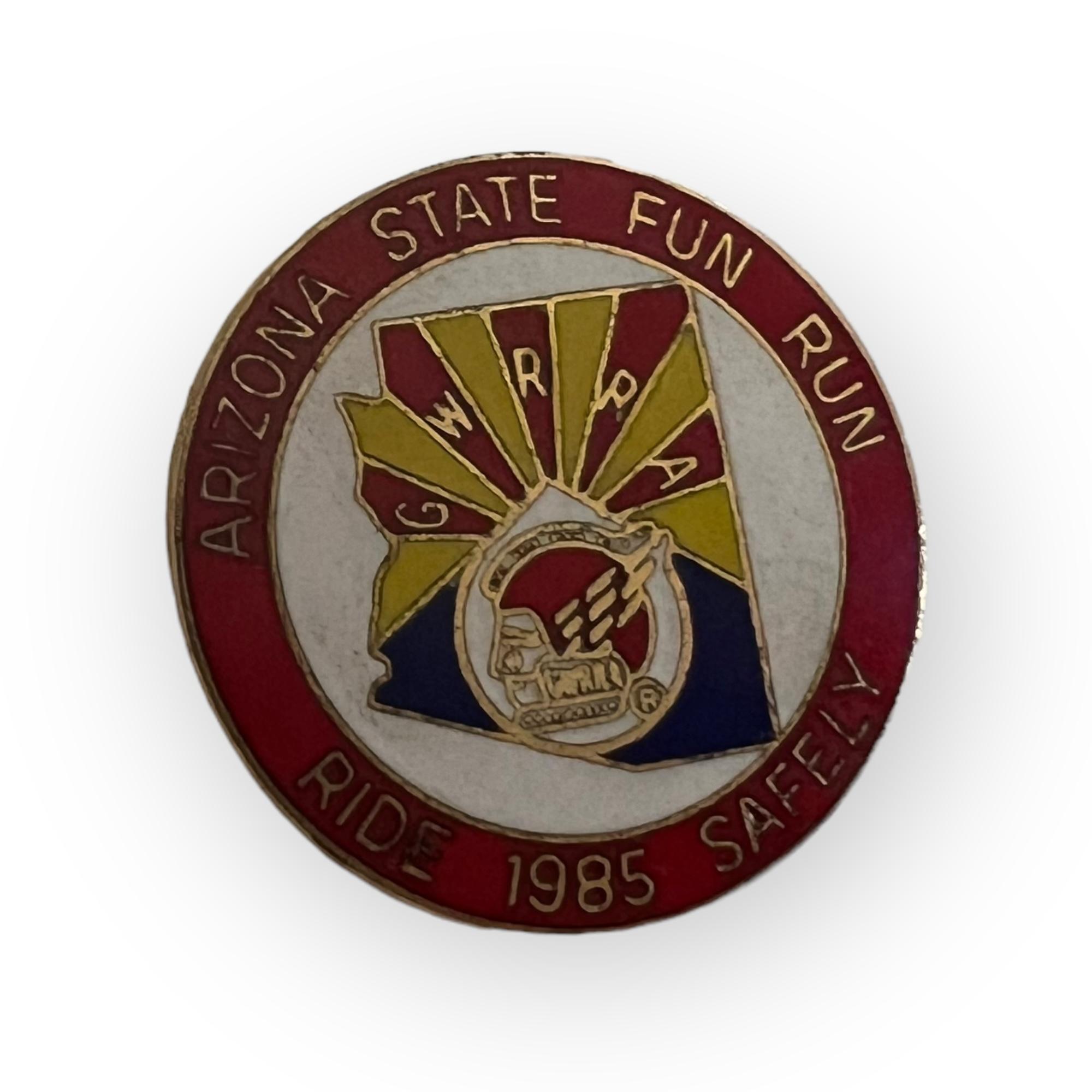 Vintage 1985 GWRRA Motorcycle Pin. Honda Gold Wing Riders Arizona State ...