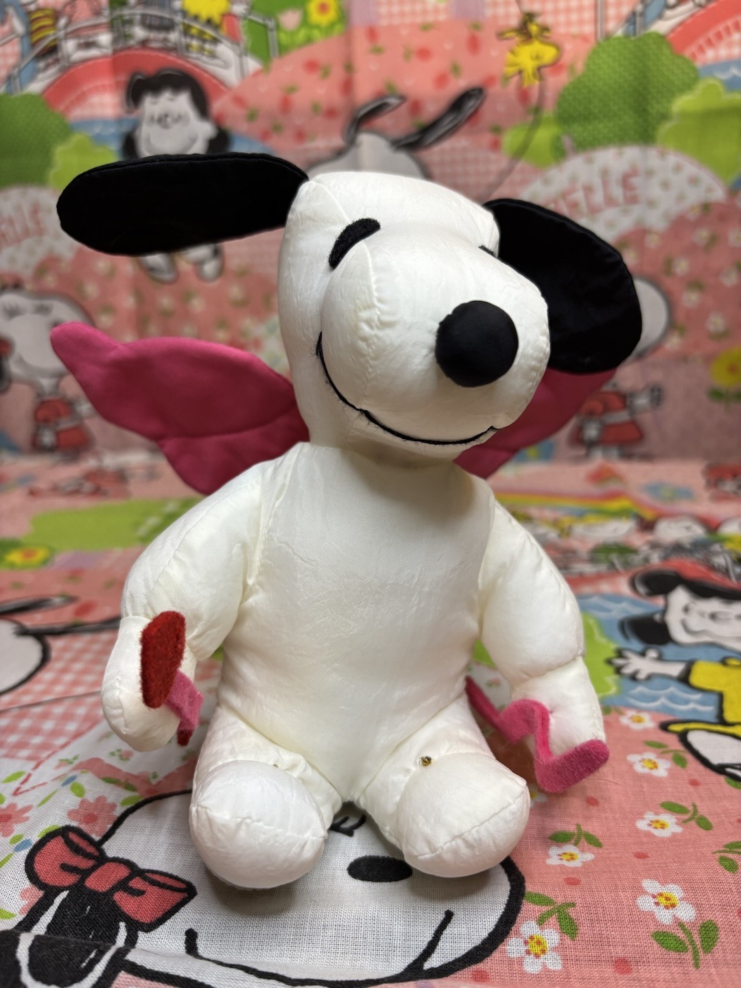 Cupid Snoopy Plush - White with Pink Wings