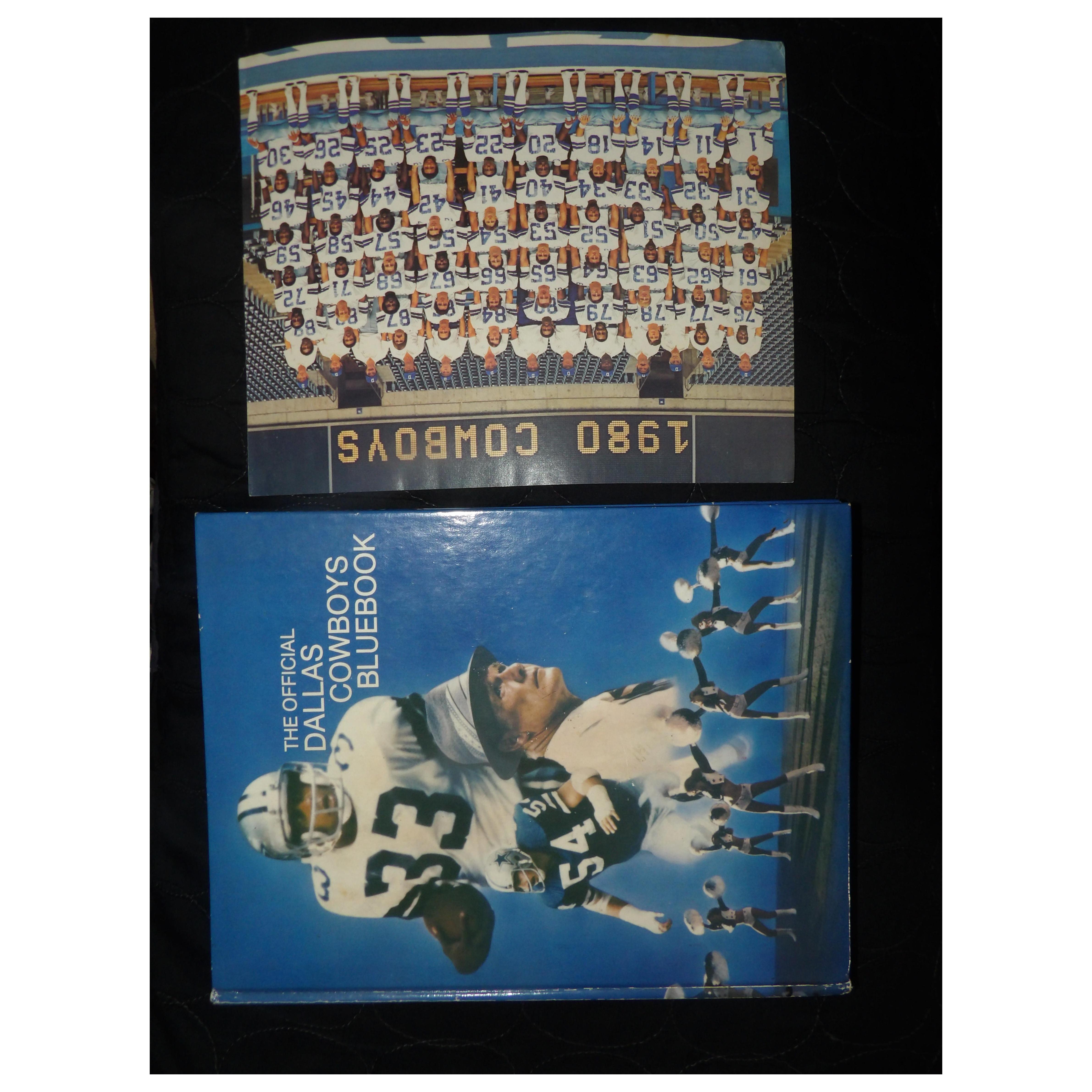 Official Dallas Cowboys 1980 Bluebook and Team Fan Card Tom Landry ...