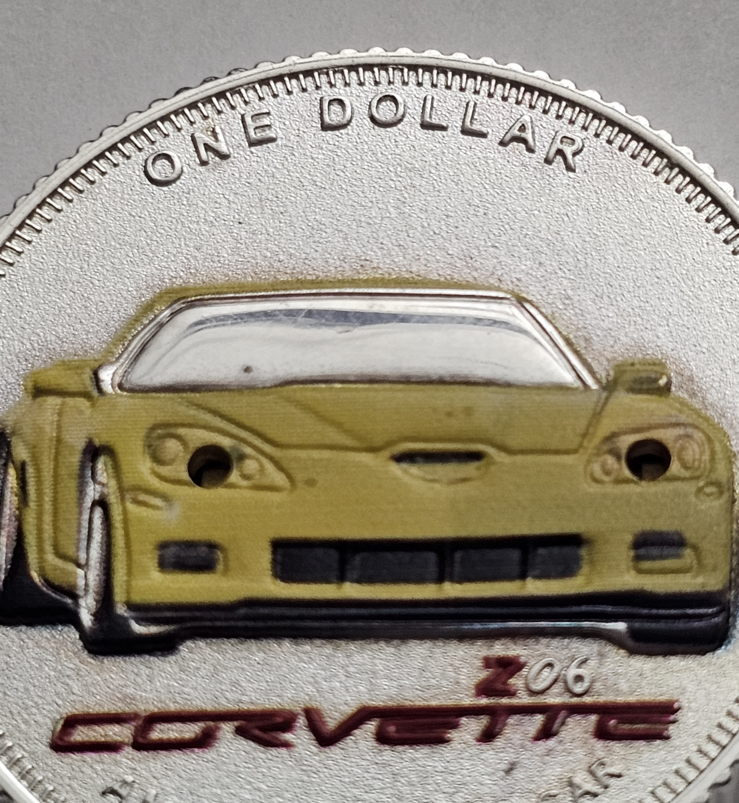 Corvette Z06 One Dollar Coin Palau 100th Anniversary Working Head Lights!