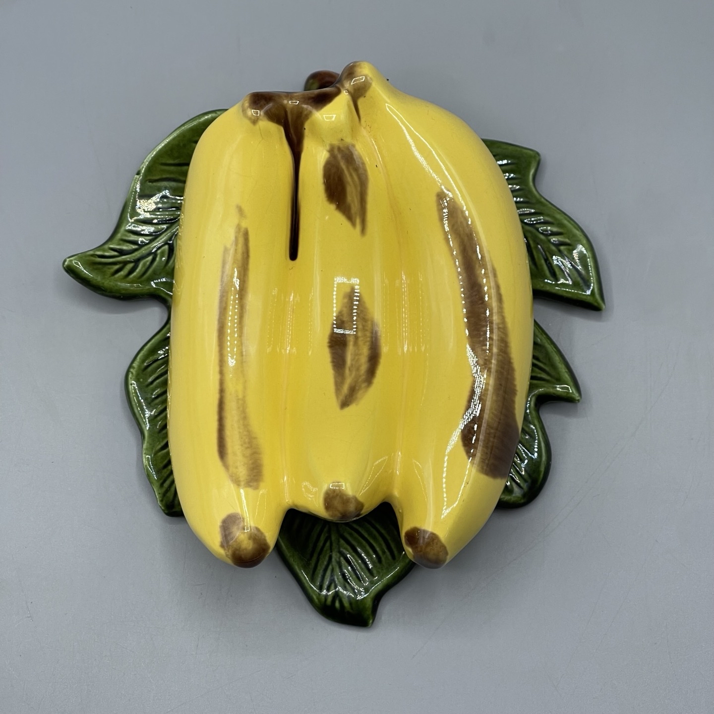 Treasure Craft California Pottery Yellow Banana Wall Vase Pocket