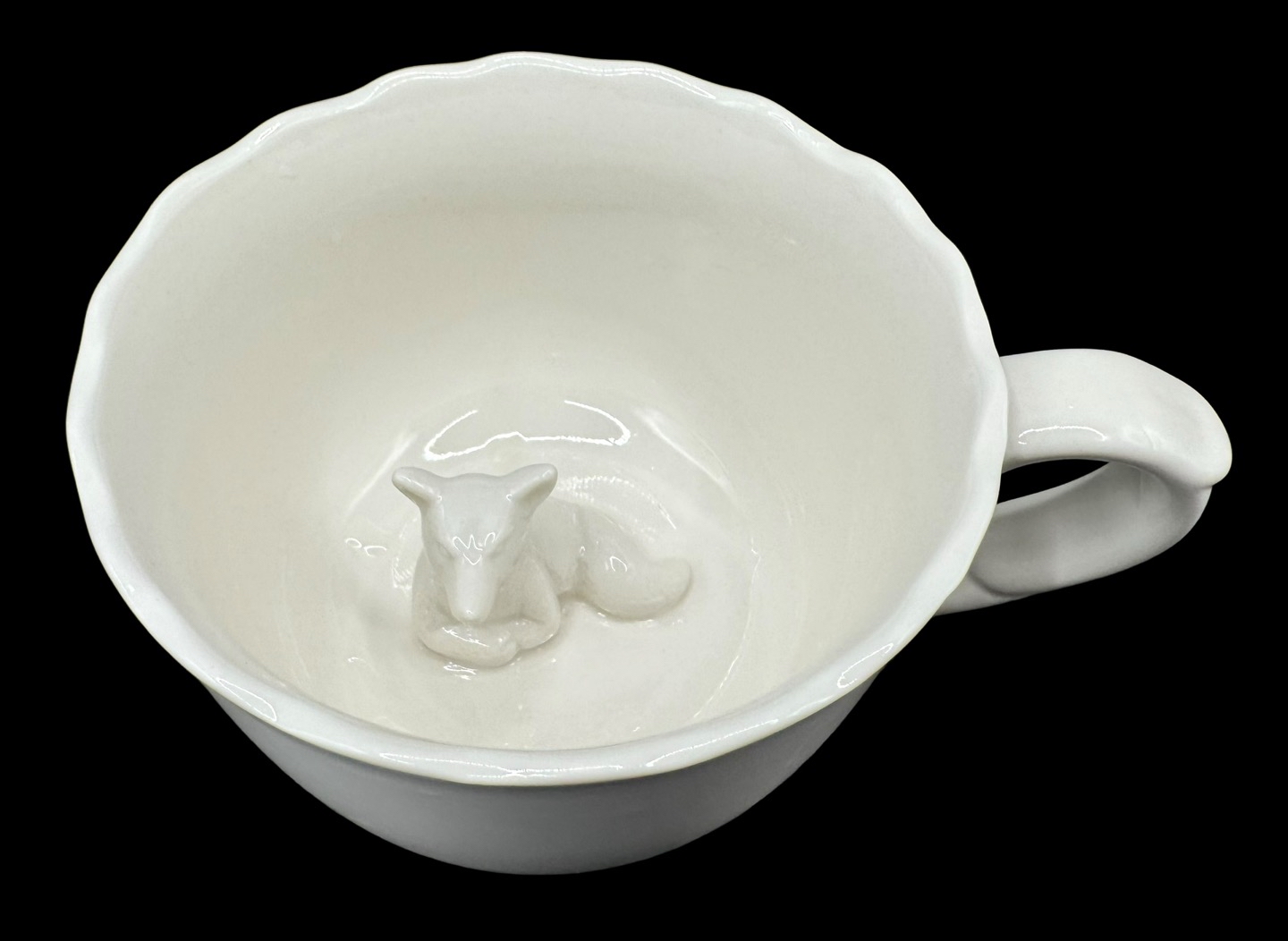 IMM Living Hidden Surprise Animal Mug Fox Inside Cup Oversized Soup ...