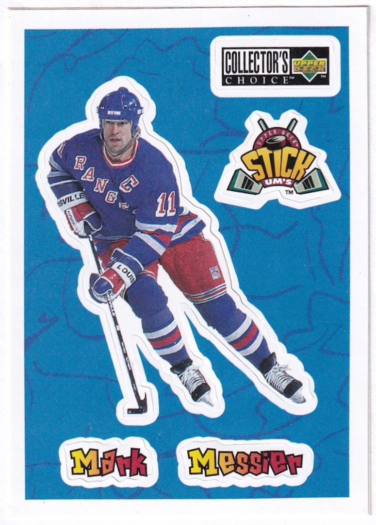 1996-97 Collector's Choice Stick'Ums #S10 Mark Messier New York Rangers ...