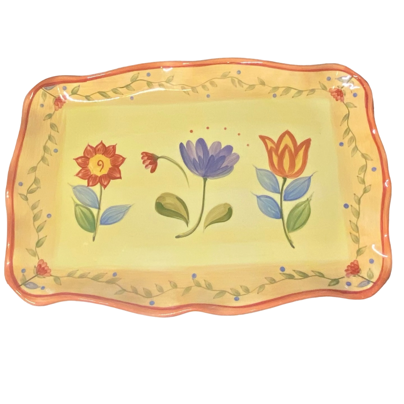 280. Pfaltzgraff Napoli Floral Serving Platter Hand Painted
