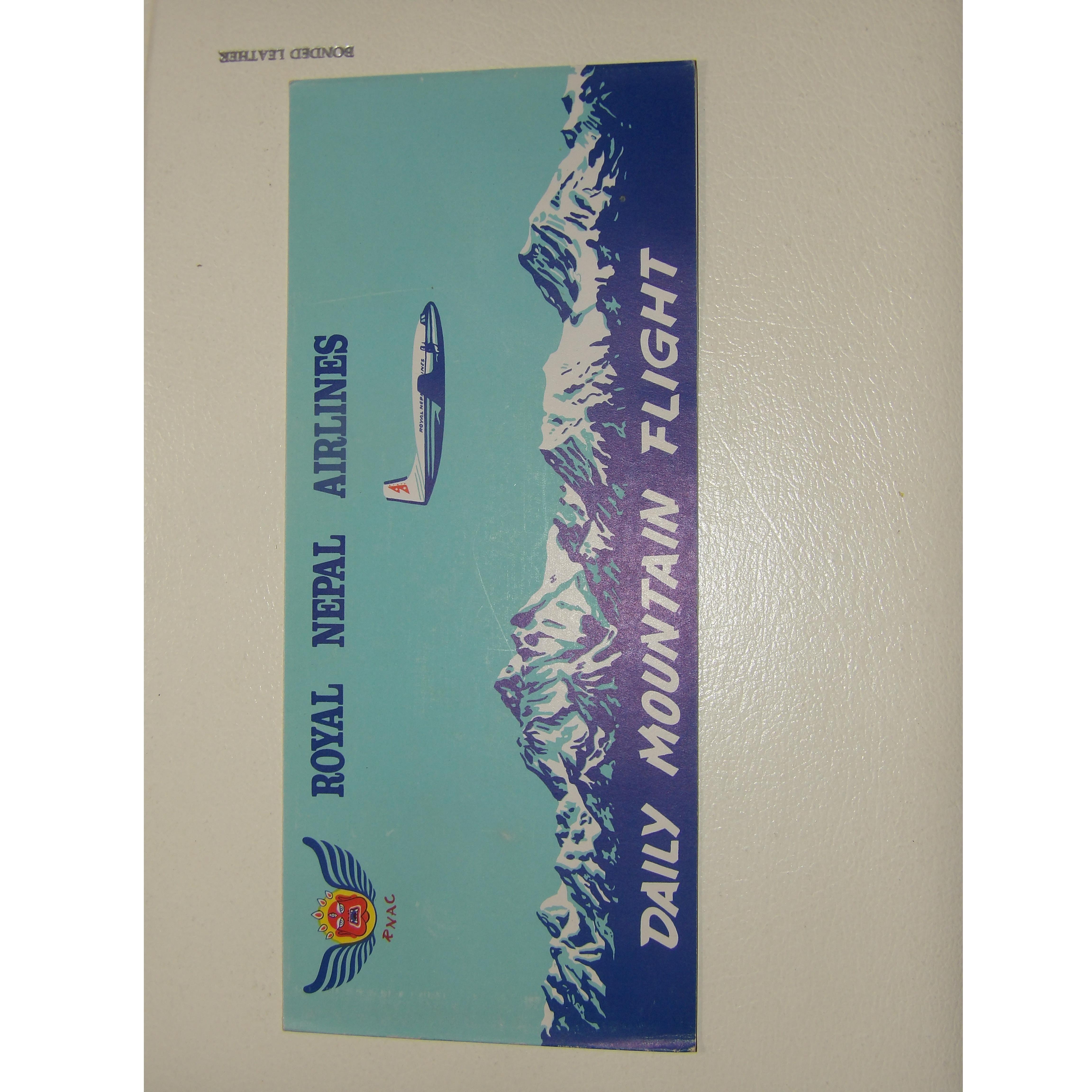 Royal Nepal Airlines Daily Mountain Flight 1958 Brochure
