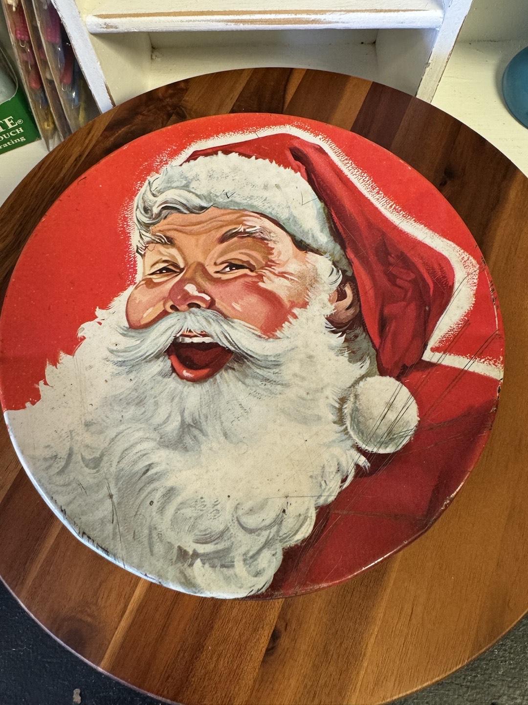 Vintage Santa Mrs Steven’s Tin