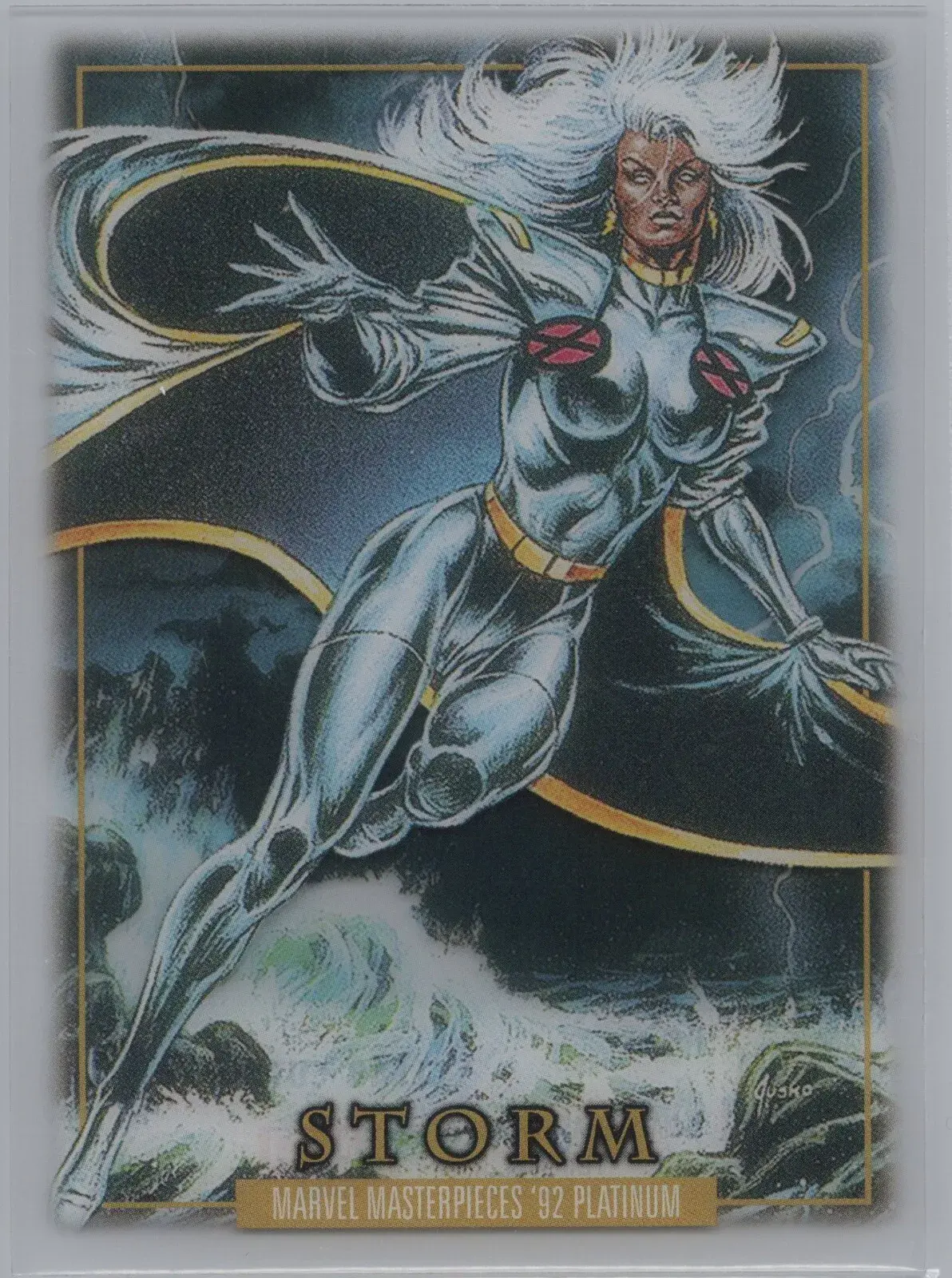 Storm 2024 Marvel Masterpieces '92 Platinum #86 Clear Cut