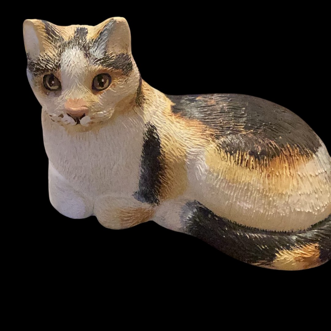 Calico Yellow Brown Cat Heavy