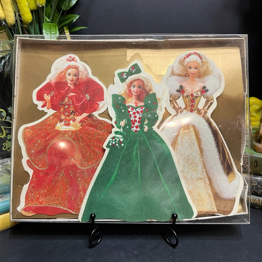 Barbie Holiday Collection 3 Holiday Barbie Cards With Designed ...