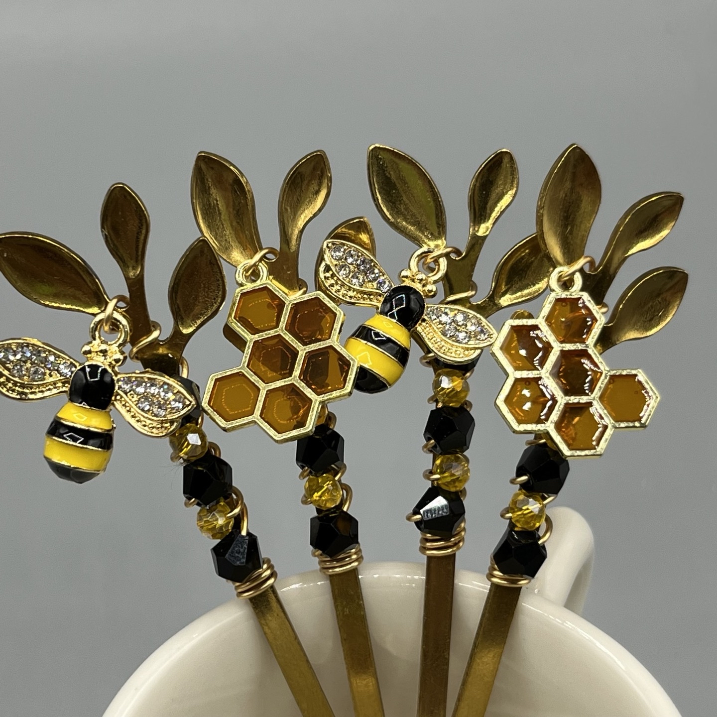 Honey Bees 🐝 Decorated Spoons-Handmade By Me