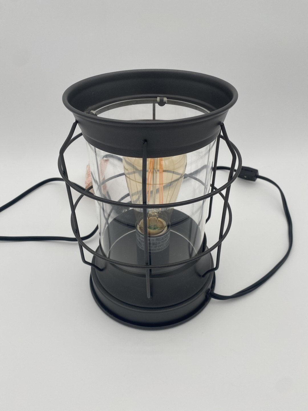 Intertek Industrial Style Cage Design Table Lamp - 9.25"