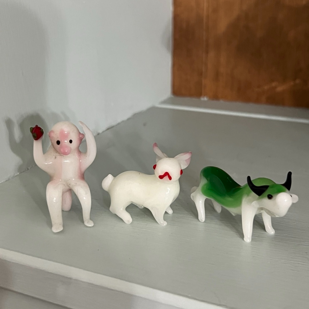 Handmade Mini Glass Animal Grouping