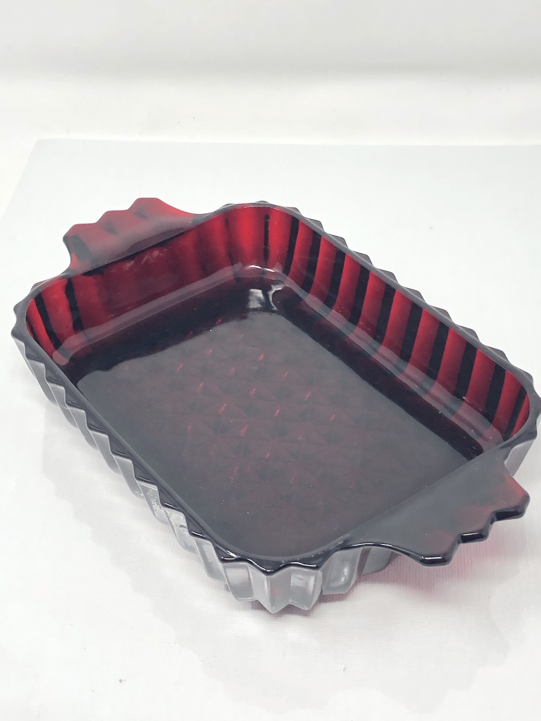 Royal Ruby Red Anchor Hocking Relish Dish