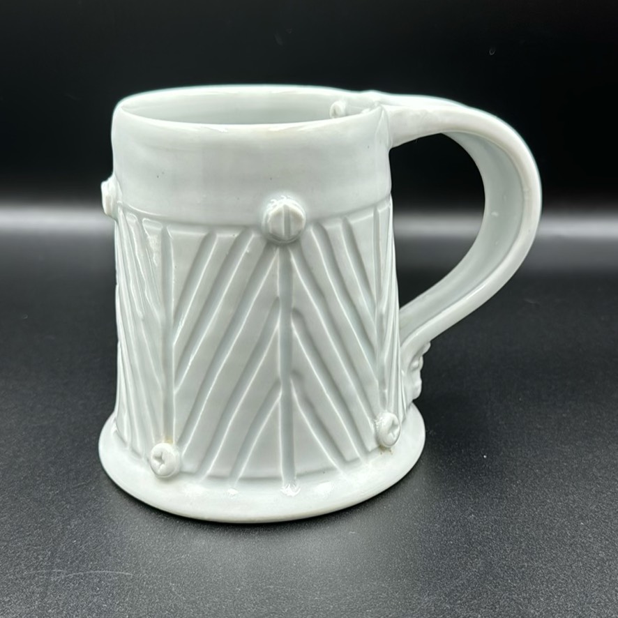 Rare Douglass Pottery Rivet Screws Nails Mug Cup Hand Thrown Studio ...