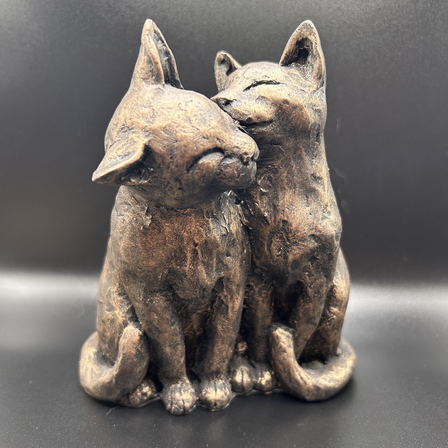 Cat Frith Sculptures Yum Yum and Friend Cold Cast Bronze by Paul ...