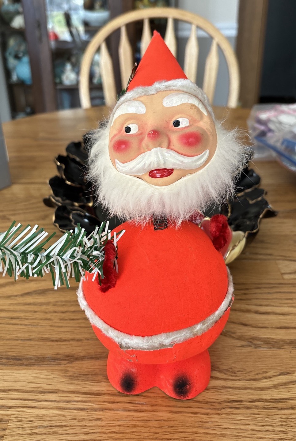 Santa Bobble Head Candy Container