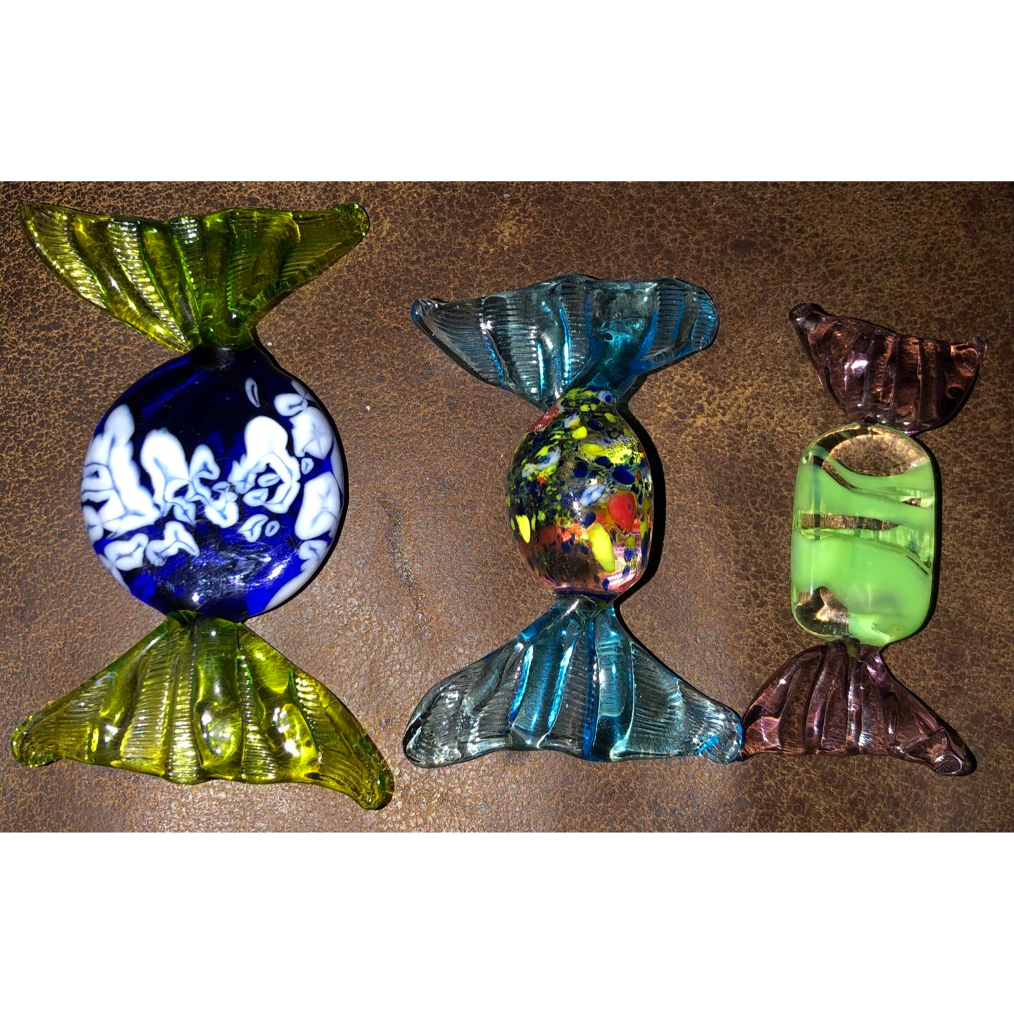 #02b - Three Art Glass Candies