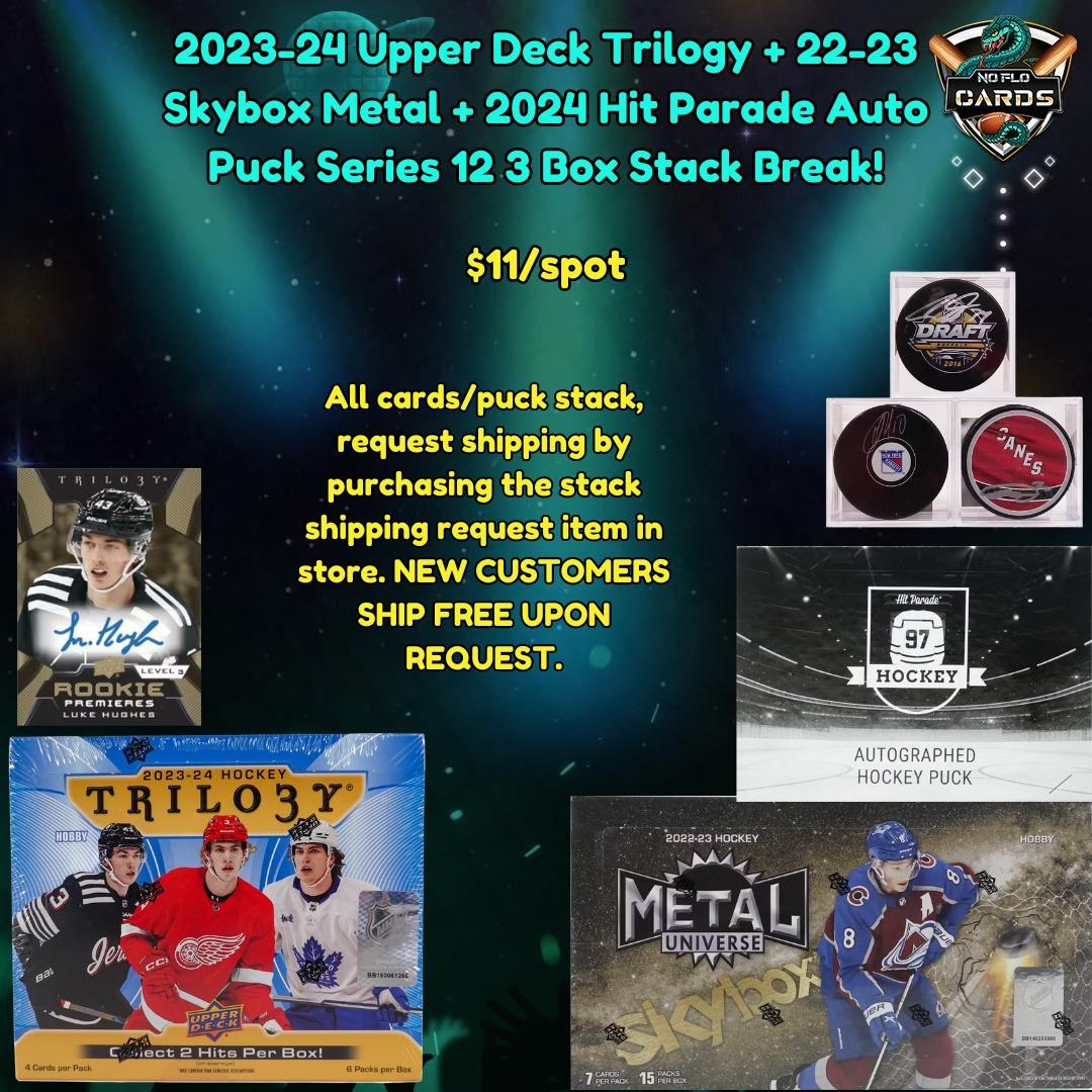 2023-24 Upper Deck Trilogy + 2022-23 Skybox Metal + 2024 Hit Parade ...