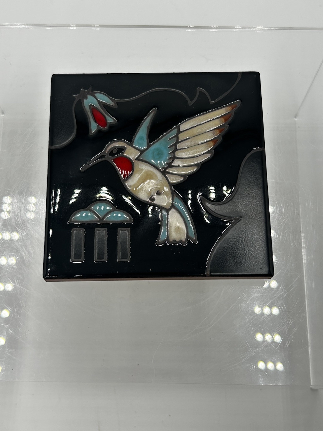 Cleo Teissedre Hummingbird Tile Art 4 X 4