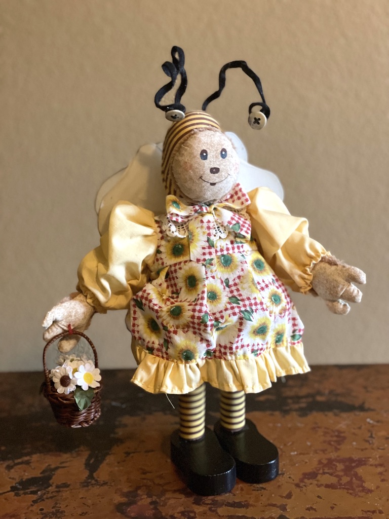 Honey Bee Doll With "Stingers" Hand Made Standing Figurine Collectible ...