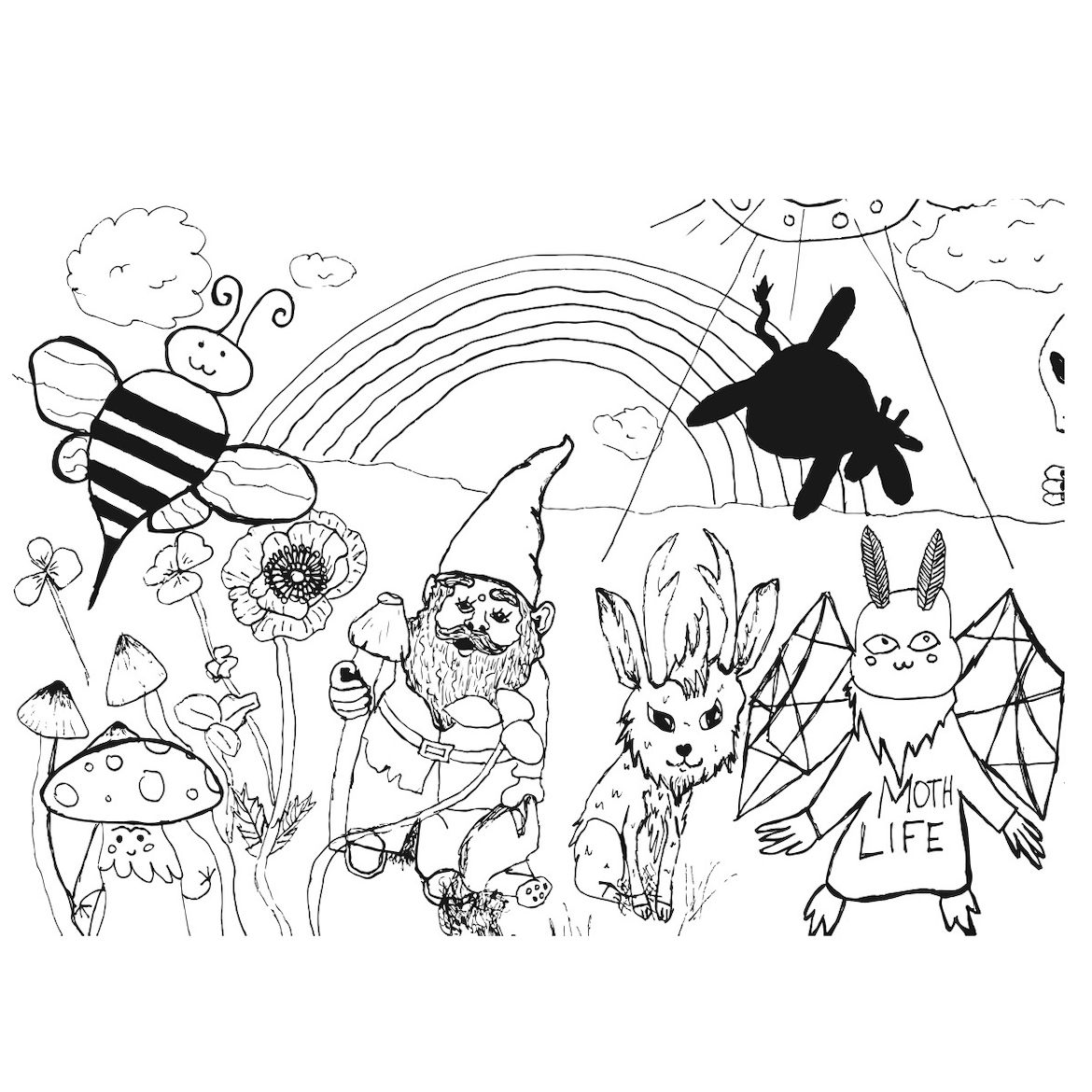 Cryptid Coloring Page