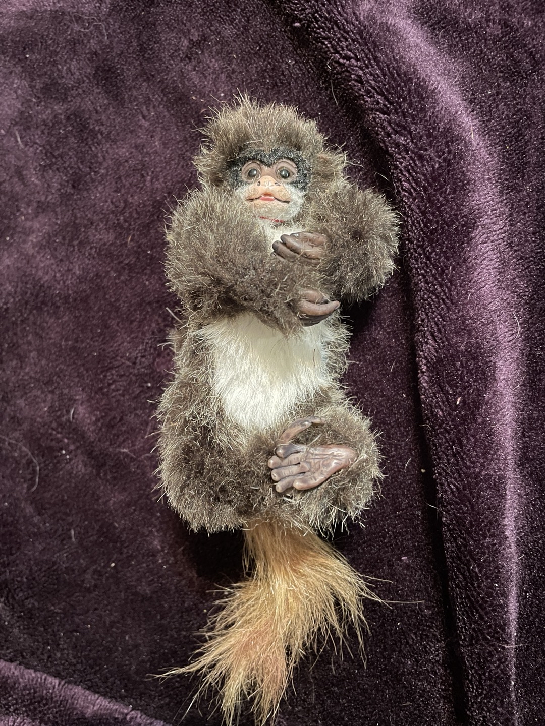 Ashton Drake LITTLE LULU 5" Emperor Tamarin Finger Monkey Doll Angelica ...