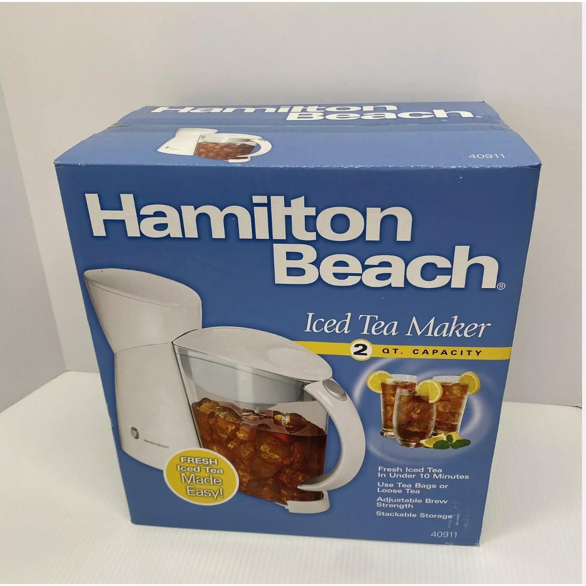 Hamilton Beach 2 Quart Electric Iced Tea Maker 40911 Adjustable Brew ...