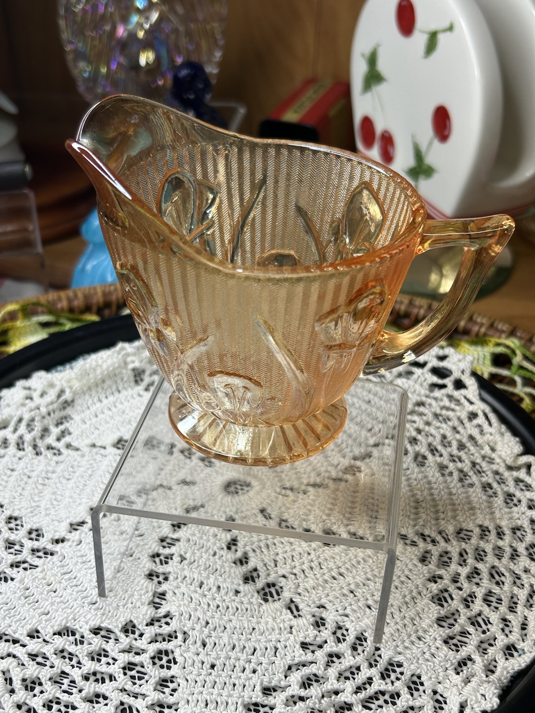 Carnival Glass “Iris” Creamer