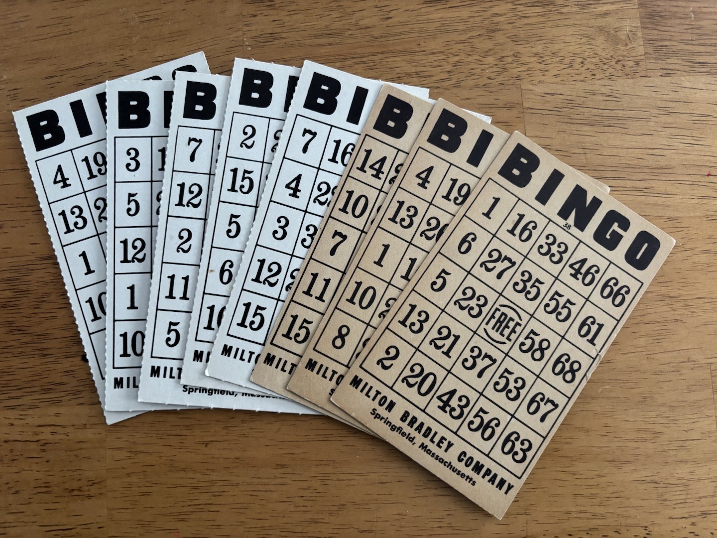 Bingo Cards Crafting/Ephamera/Game Lot Of 8 As Pictured