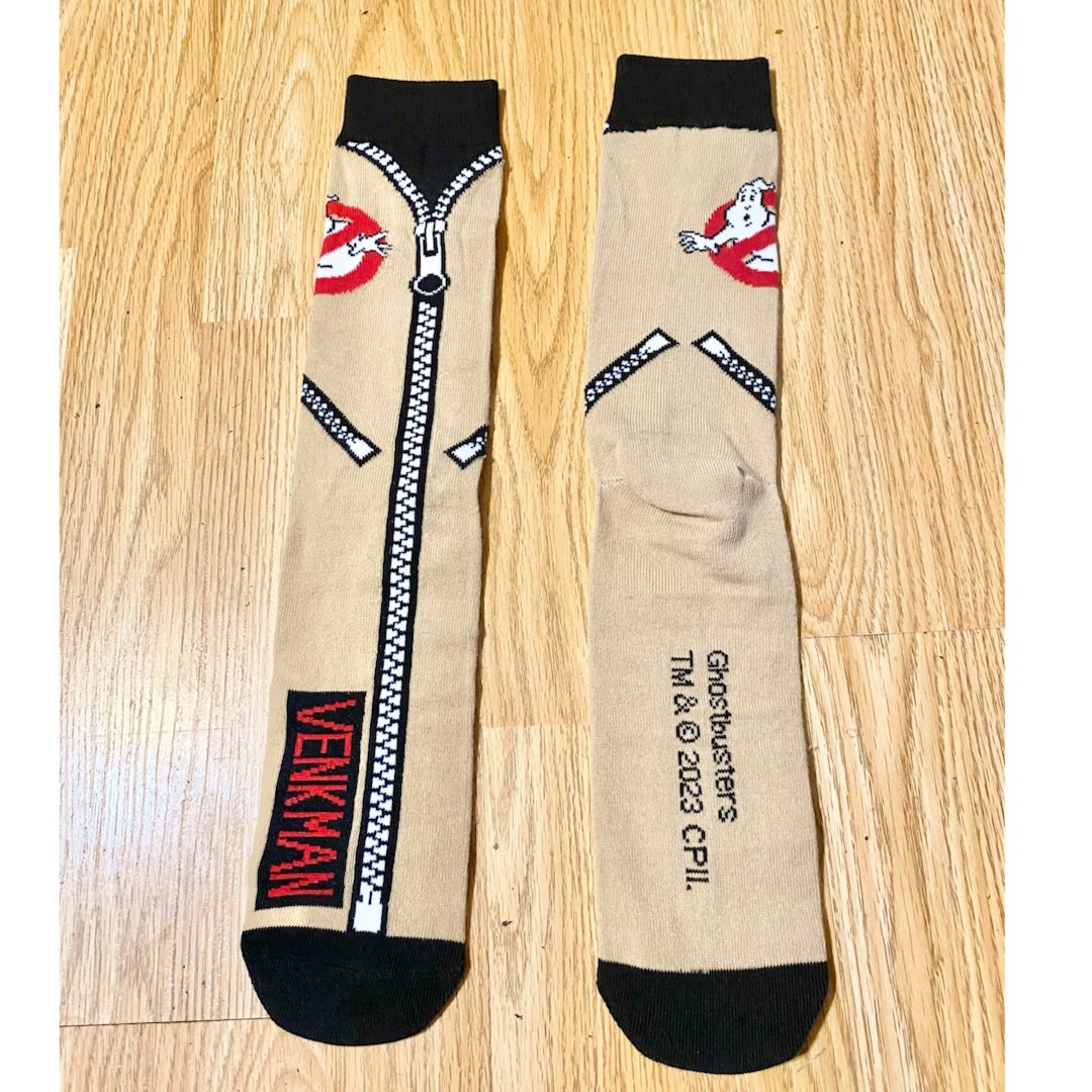 Ghostbusters Venkman Zipper Logo Graphic Print Socks Unisex Adults Size ...