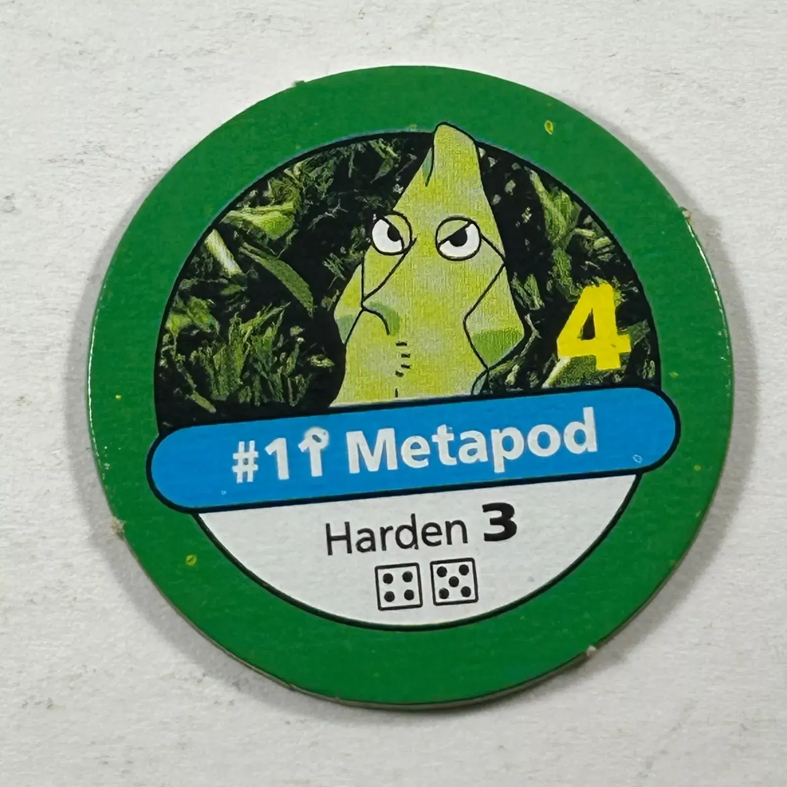 Metapod #11 Harden Green POG Pokémon Master Trainer 1999 Board Game ...