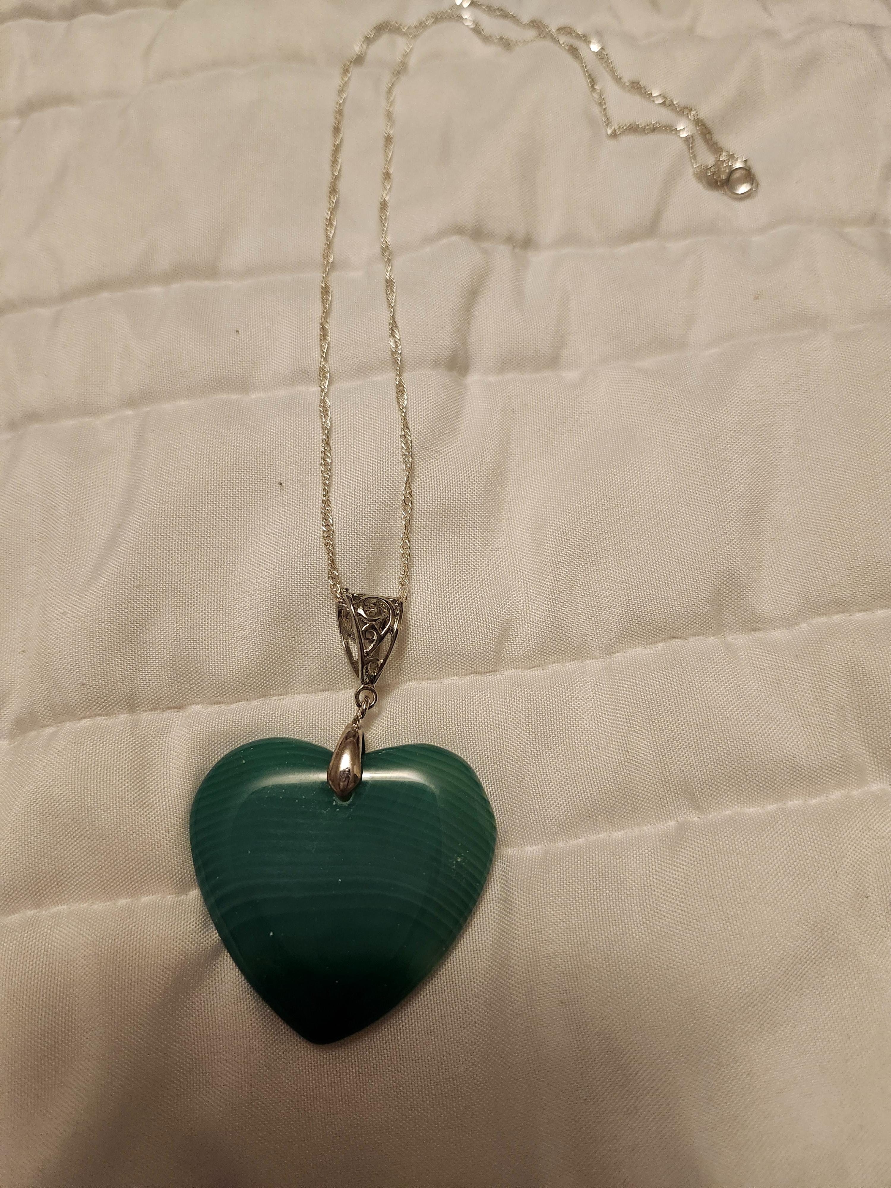Handmade Semi Precious Gemstone Pendant With 18 In Chain