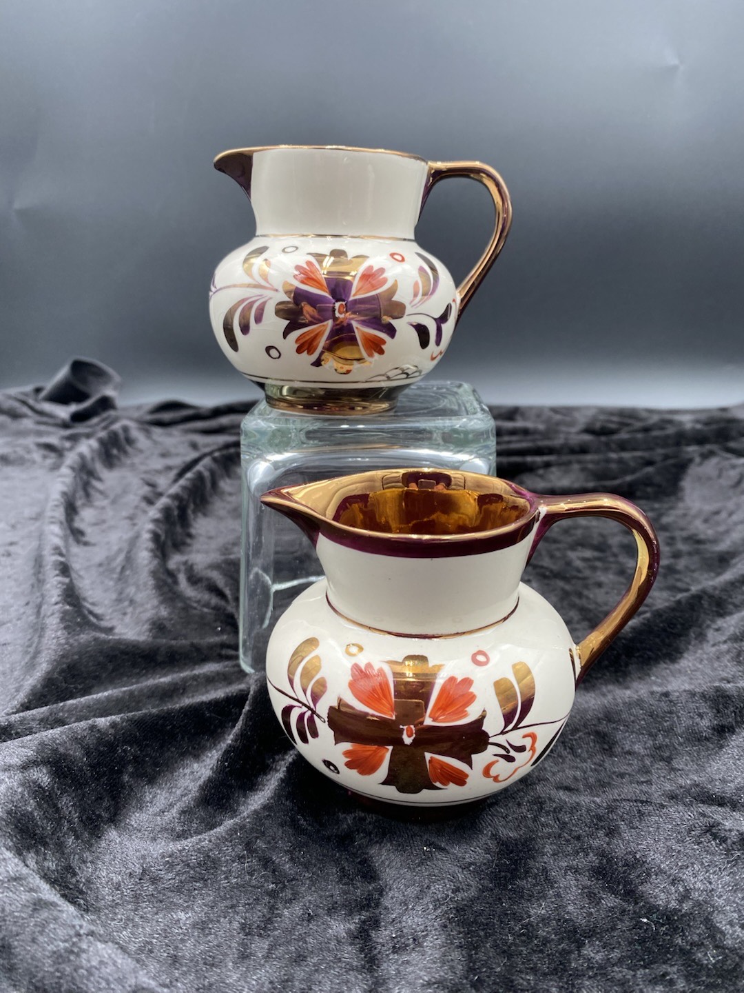 Pair -Vtg. Gray's (Old Castle) Pottery, Bronze Lustre Pattern A7565 ...