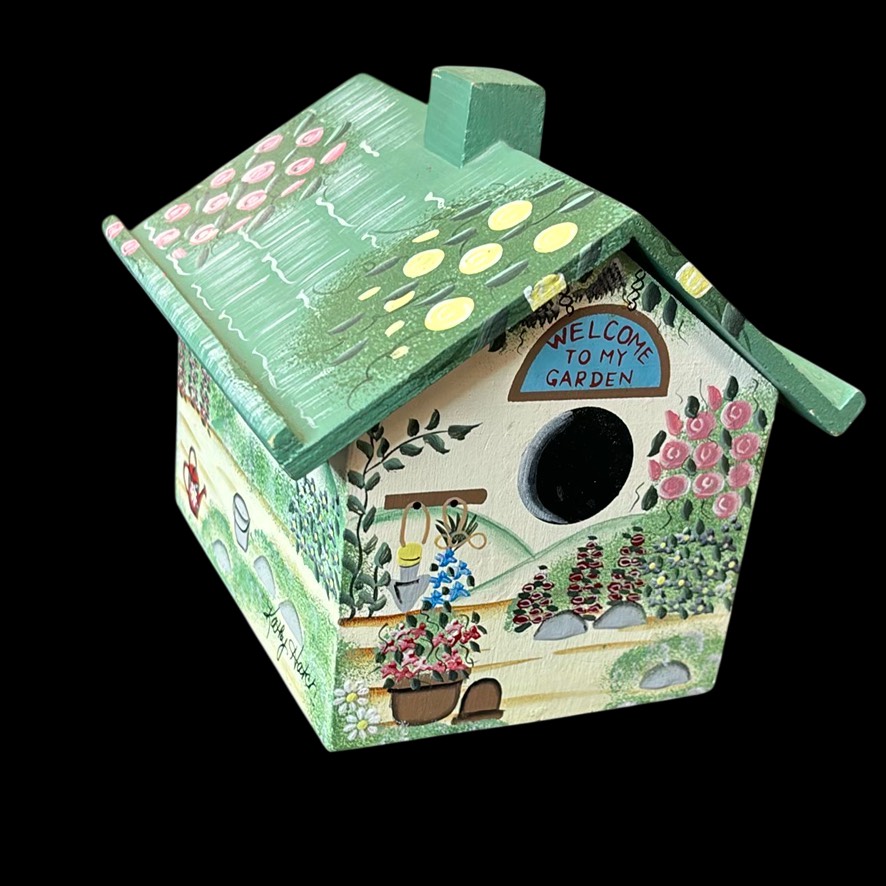 Vintage 1980s Kathy Hatch Welcome To My Garden Wooden Box 6 1/2 Tall 6 ...