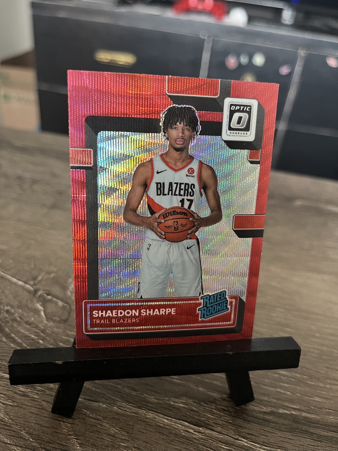Shaedon Sharpe 2022-23 Panini Donruss Optic Rated Rookie Red Wave ...