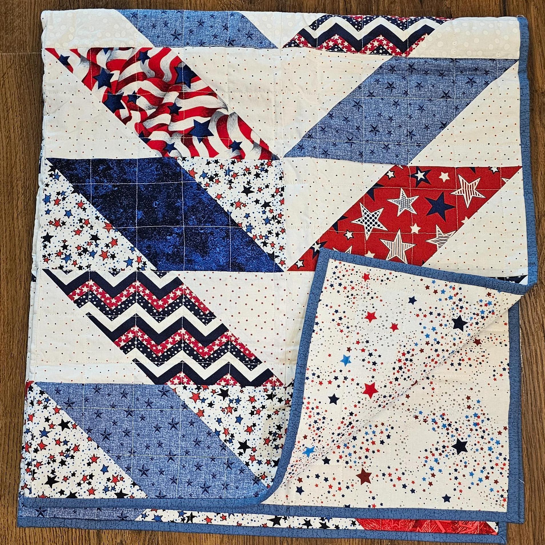 #4 - Patriotic Quilt 40"x38"