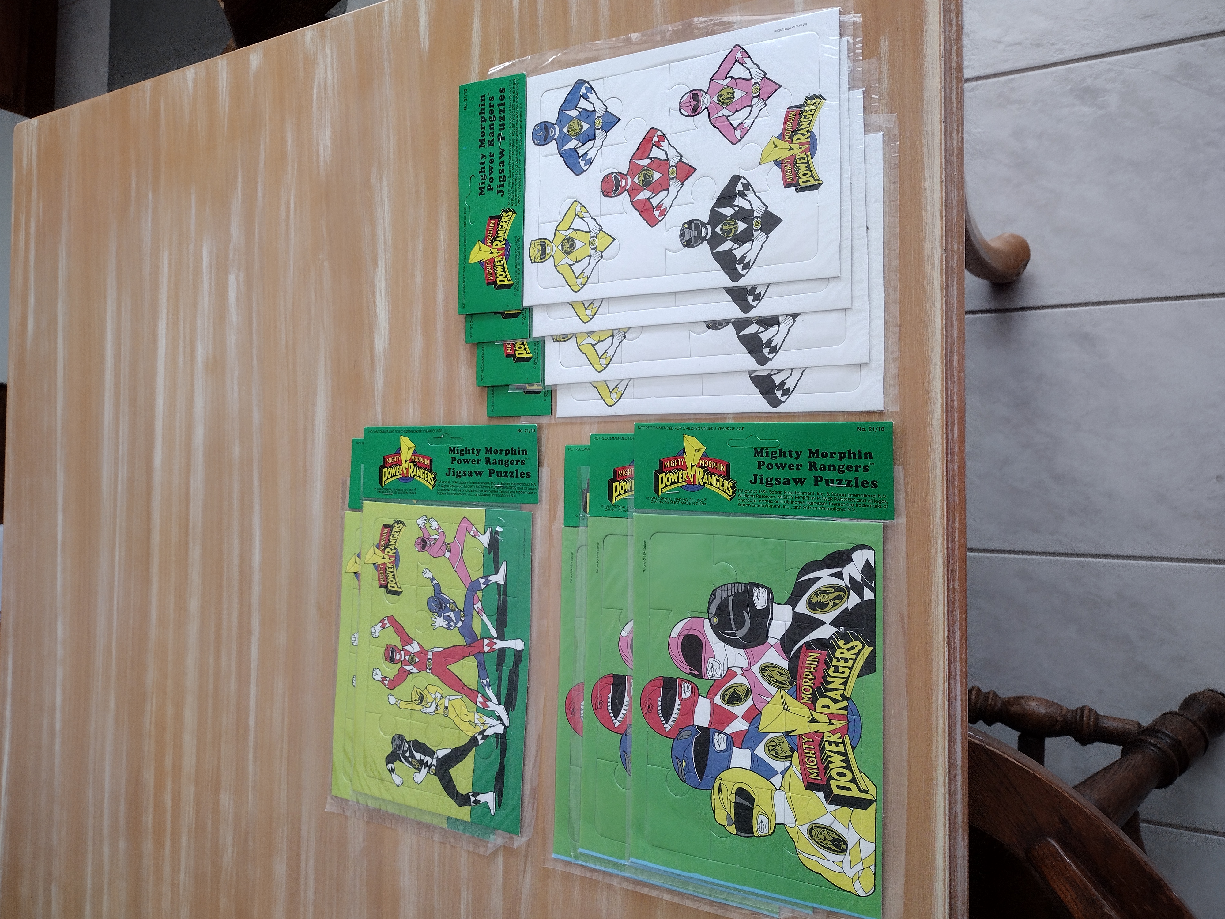 1994 Mighty Morphin Power Rangers 9 Jigsaw Puzzles In Packages