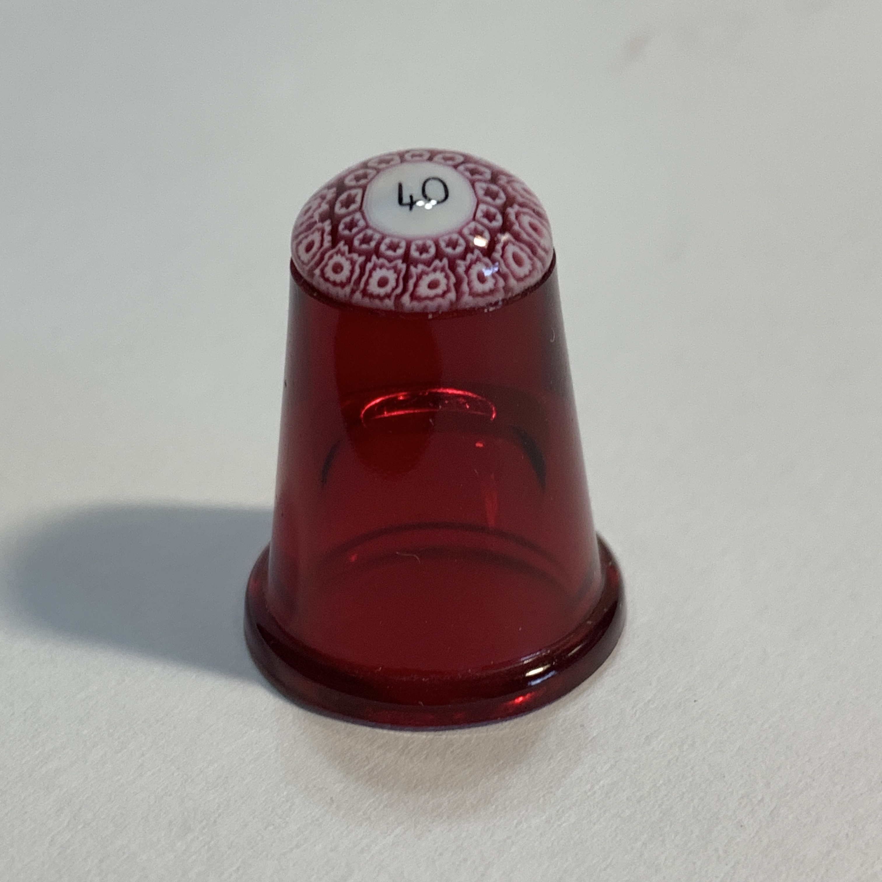 Glass Millefiori Thimble