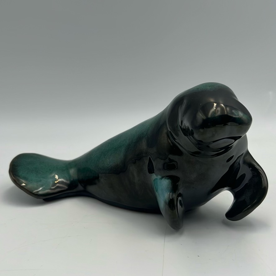 Blue Mountain Pottery Manatee Figure 7.5”