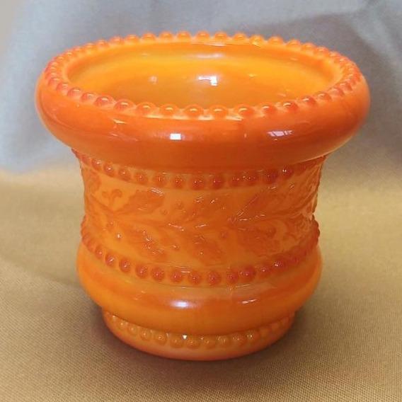 RARE FIND - Vintage Red Orange Slag Glass Summit Art Glass Vase glows ...