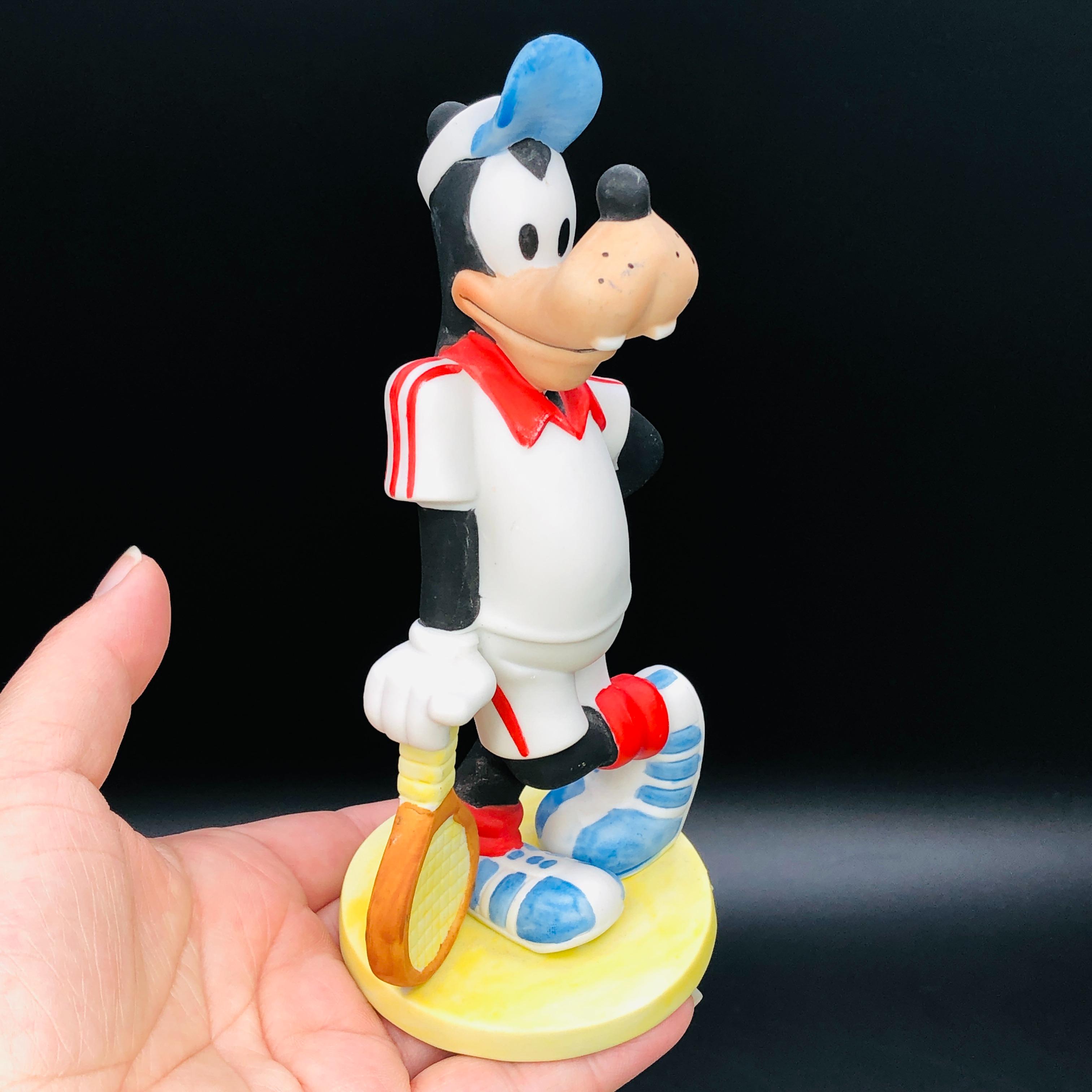 80s Goofy Tennis Player Ceramic Figurine, Vintage Walt Disney Cartoon ...