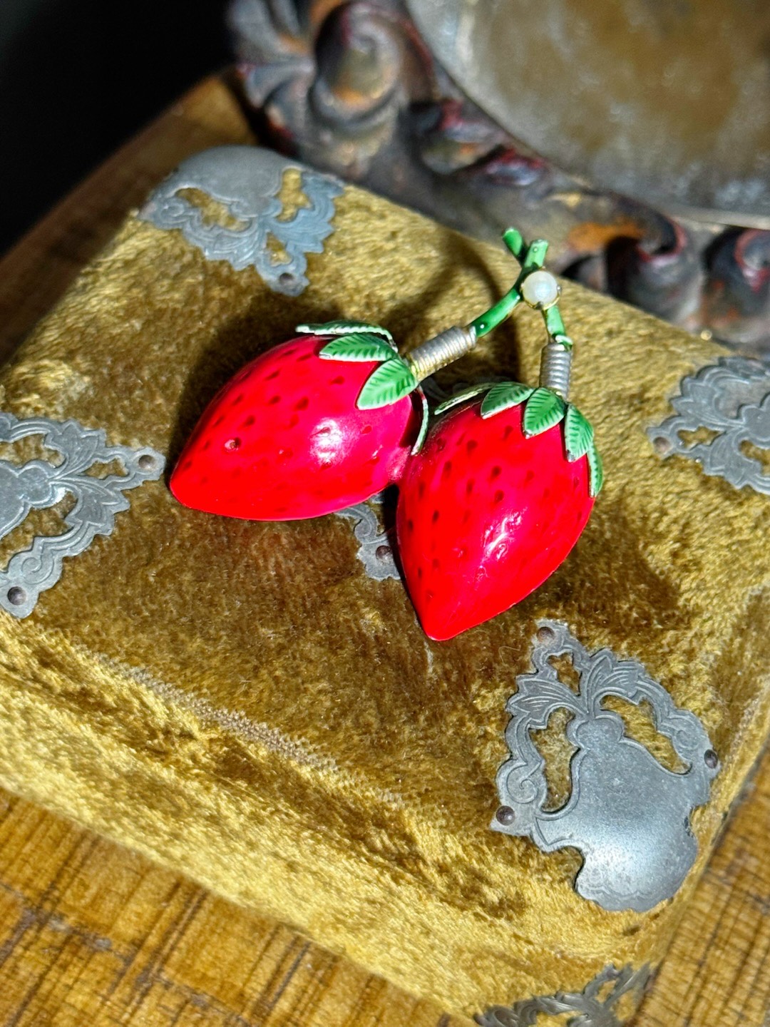 Vintage Original By Robert Strawberry Brooch 2”
