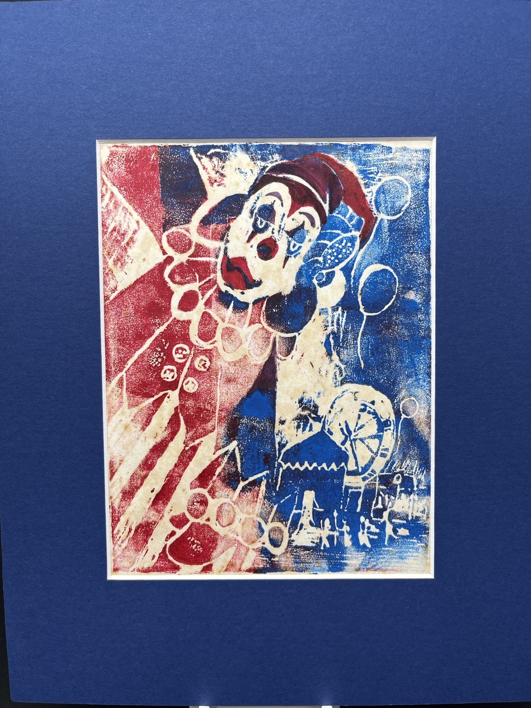 “County Fair” Wood Cut Oil Print By Lynda S Wohlfahrt